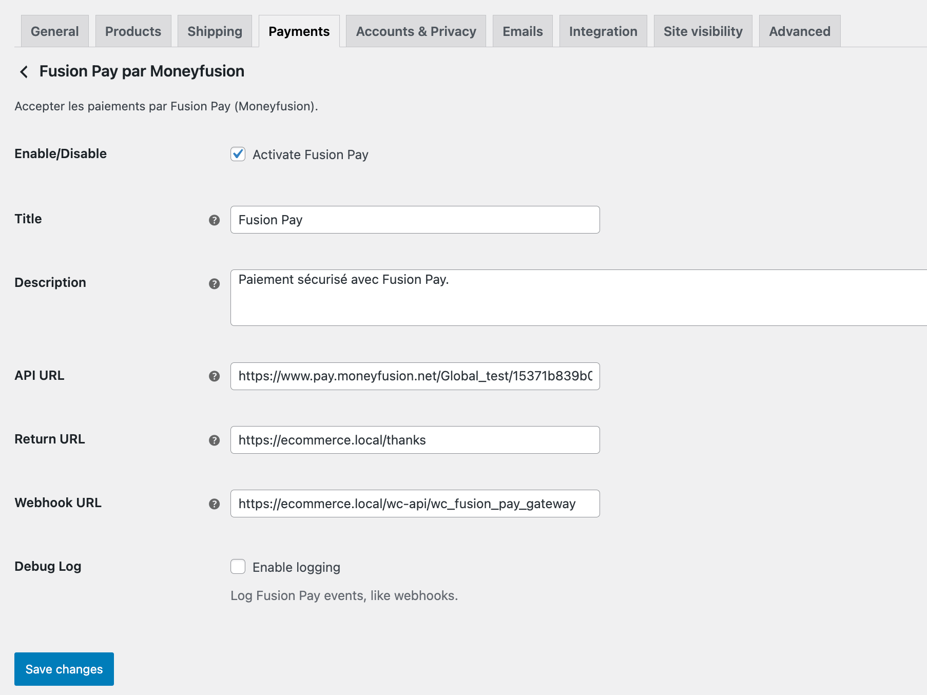 Wordpress - FusionPay